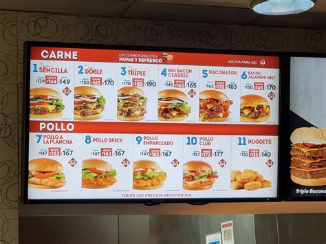 Carta Del Restaurante Wendys Las Torres Ciudad Juarez Las Torres