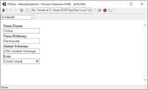 Belajar HTML Cara Membuat Form Input Data Geriatama