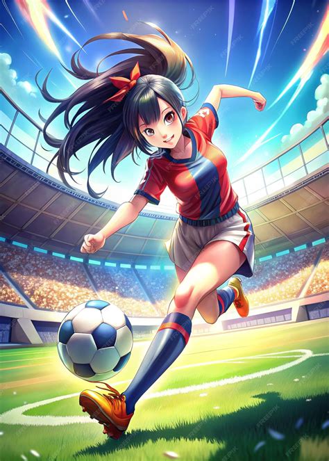 Beautiful Anime Girl In Sports Uniform Illustrations Premium Ai