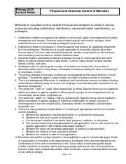Microbiology Lecture Notes Physical And Chemical Control Of Microbes Pdf Biology