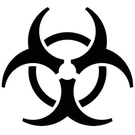 Black Biohazard Symbol Icon Hazardous Material Sign Png