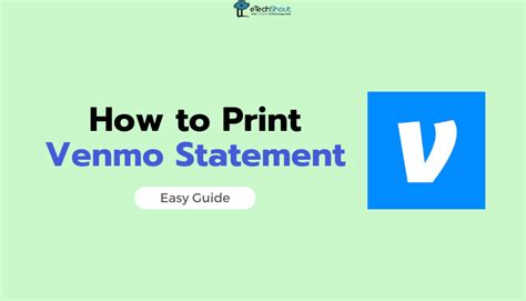 How To Print Venmo Statement