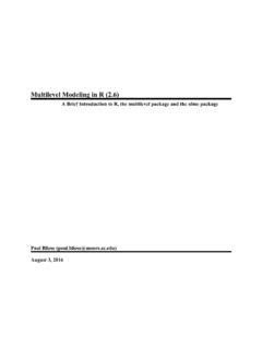 Multilevel Modeling In R 2 6 Multilevel Modeling In R 2 6 Pdf PDF4PRO