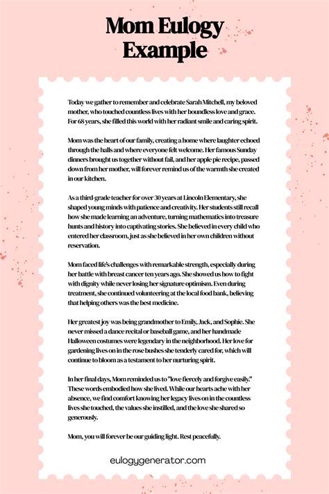 100 Eulogy Examples Templates Examples And Advice Eulogies By Jen