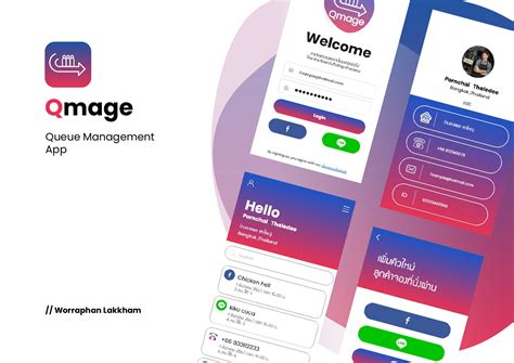 Qmage Queue Management App Uxui Design On Behance