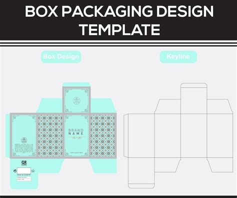 국제 포장 회사를 위한 향수 상자 포장 디자인 템플릿 프리미엄 벡터
