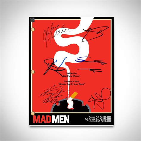 mad men pilot script limited signature edition rare t