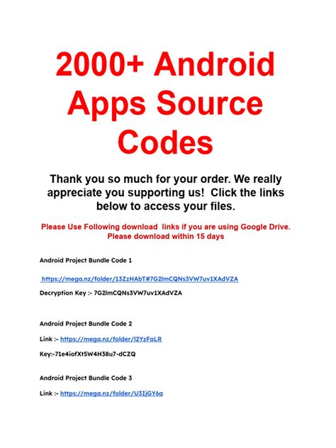 2000 Android Apps Source Codes Pdf