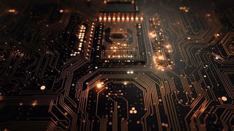 Premium Photo A Digital Microcircuit Presenting A Background Technology Motherboard In All Its