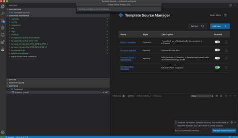 SVT File Support In Codewind Handling Of Extensions Templates Does