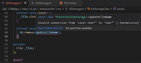Invalid Conversion From Const Char To Char Issue 197