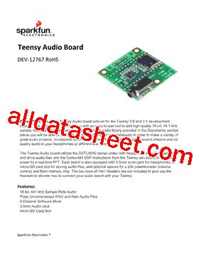 DEV 12767 Datasheet PDF SparkFun Electronics