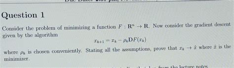 solved consider the problem of minimizing a function f rn→r