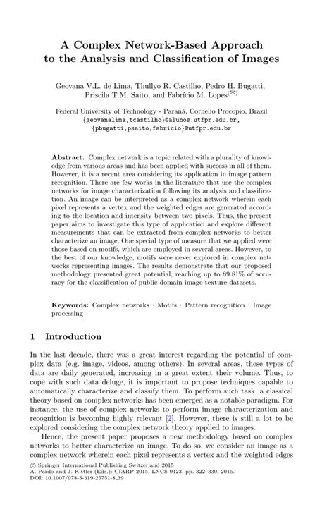 pdf a complex network based approach to the analysis and