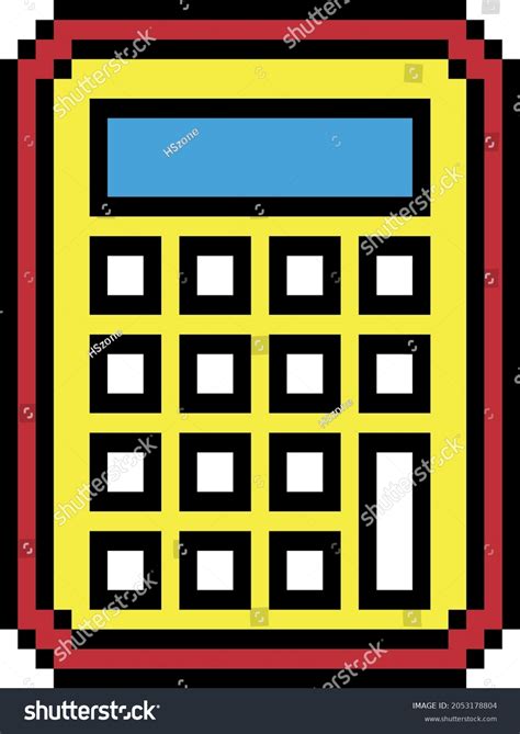 Calculator Pixel Art Vector Illustration Stock Vector Royalty Free