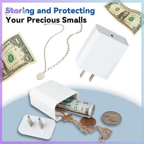 New 1pcs Private Money Box Fake Charger Plug Secret Jewelry ⁣⁣⁣⁣hidden