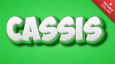 Cassis Green Style Text Effect Generator
