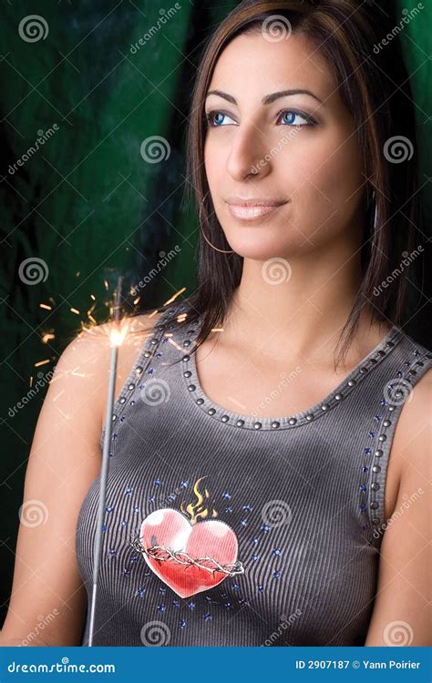Fashion Model Spark Stock Image Image Of Person Breast 2907187