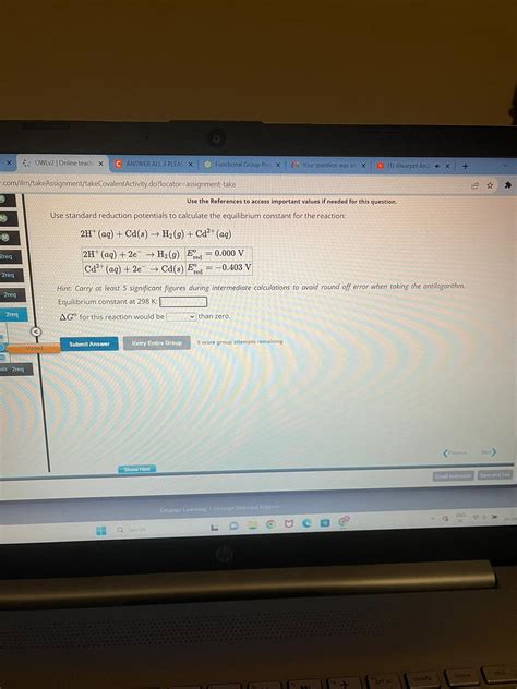Use Standard Reduction Potentials To Calculate The