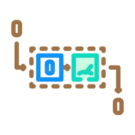 Qubit Measurement Quantum Computer Color Icon Vector Illustration Stock Illustration