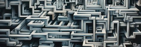 Premium Photo Intricate Symphony Of Geometric Shapes Intertwining And Overlapping