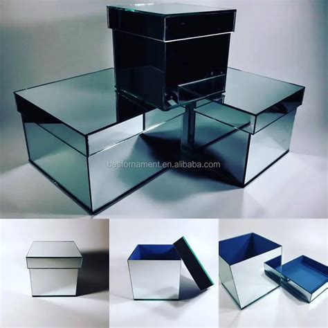 8 Inch Square Glass Mirror Cube Riser Perfect For Weddings