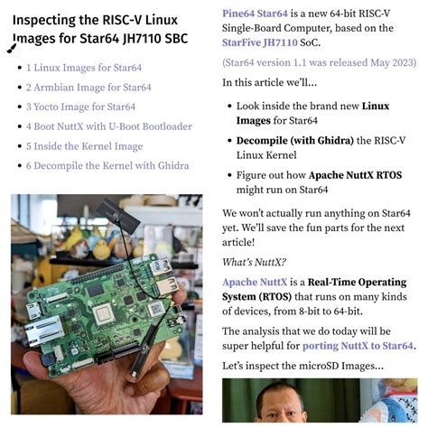 lup yuen lee on linkedin linux riscv nuttx