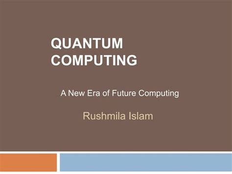 Quantum Computer Ppt Ppt