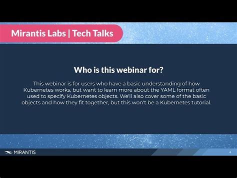 free video introduction to yaml and kubernetes manifest files mirantis