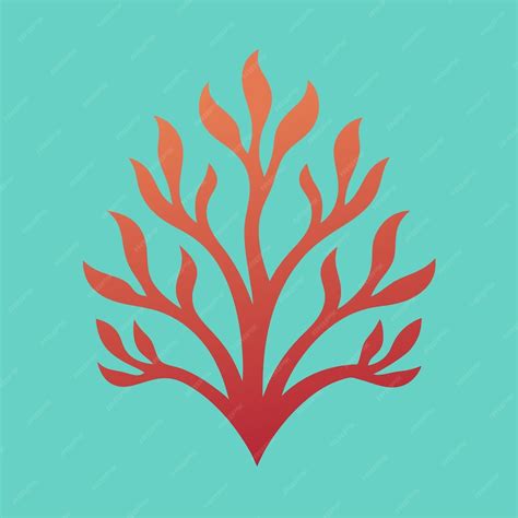 Coral Seaweed Logo Design Vector Art And Illustration Premium Ai Generated Vector