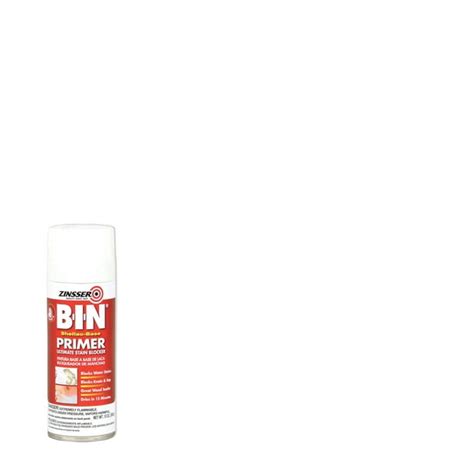 White Zinsser Flat Bin Shellac Base Primer Spray 13 Oz 6 Pack