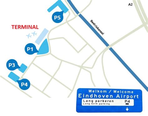 Plattegrond Eindhoven Airport ️ Parkeren Terminal ᑕ ᑐ