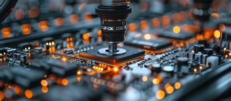 Automated Microchip Manufacturing Process Premium Ai Generated Image