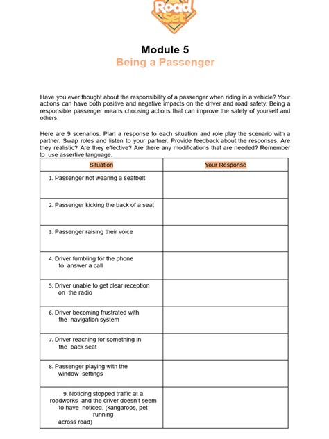 Module 5 Student Being A Passenger V4 Pdf