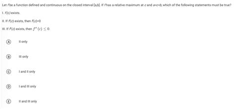solved let f ﻿be a function defined and continuous on the