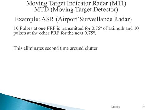 Moving Target Indicator Radar Mtipart2 Pptx
