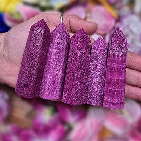 Honeycomb Ruby Crystal Point Passion And Courage Stone Polished