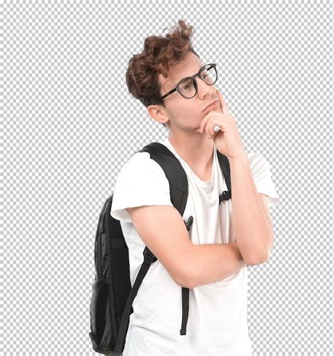 Joven Estudiante Preguntando Archivo Psd Premium