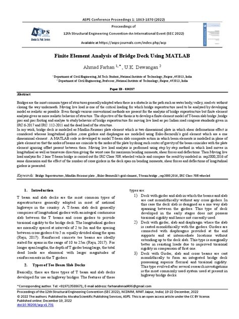 Finite Element Grillage Model Using Matlab Pdf