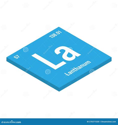 Lanthanum La Periodic Table Element Stock Vector Illustration Of