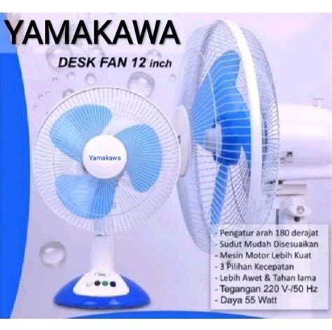 Batam Yamakawa Desk Wall Fan Duo Kipas Angin Meja Duduk 12 Inch