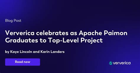 Ververica Celebrates As Apache Paimon Graduates To Top Level Project