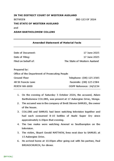 Llb130 Criminal Law Assignment 2025 Amended Statement Of Material