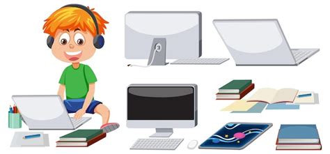 Premium Vector Set Of Online Learning Objects