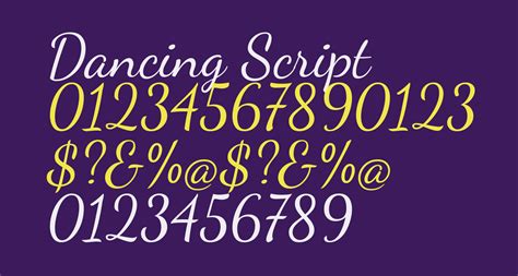 Dancing Script Free Font What Font Is