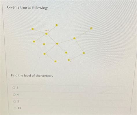 Solved Given A Tree As Following Find The Level Of The