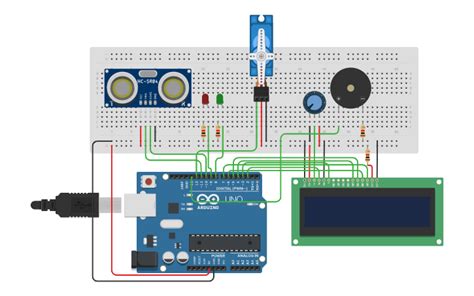 Circuit Design Accident Avoidance System Tinkercad