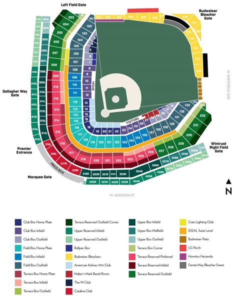 American Airlines 1914 Club Front Of Sections 1322 Chicago Cubs Vs Cincinnati Reds 28 Aug