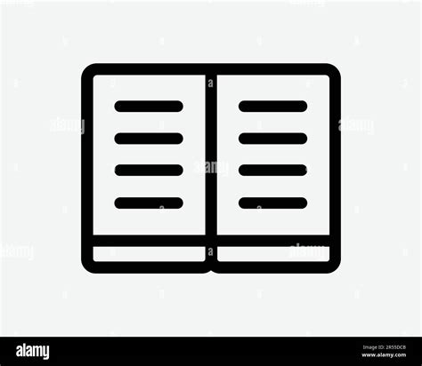 Open Book Flat Icon Library Literature Read Textbook Page Dictionary School Text Sign Symbol