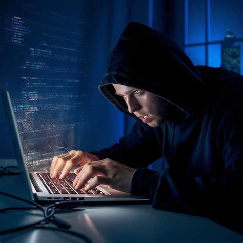 Premium Photo Hacking Is A Serious Business Shot Of A Focussed